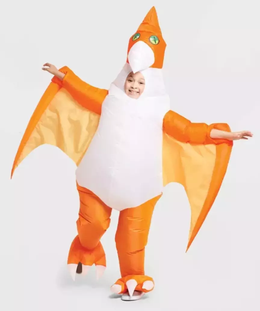 Kostum për fëmijë për Halloween me fryrje Pterodactyl një madhësi