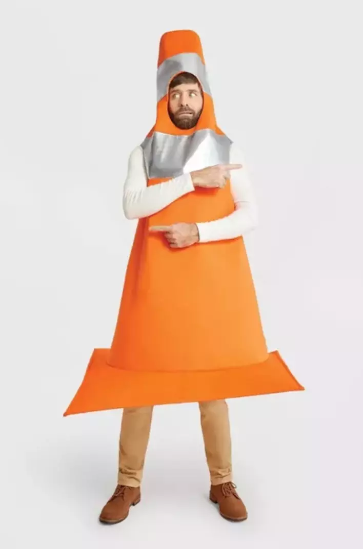 Adult Construction Cone Halloween Costume