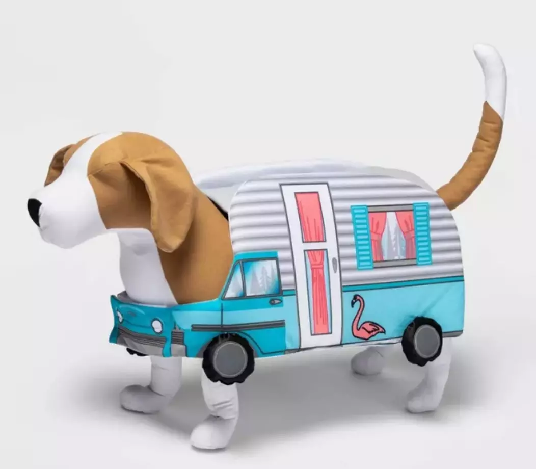 Retro Camper Dog ва Cat Костюм