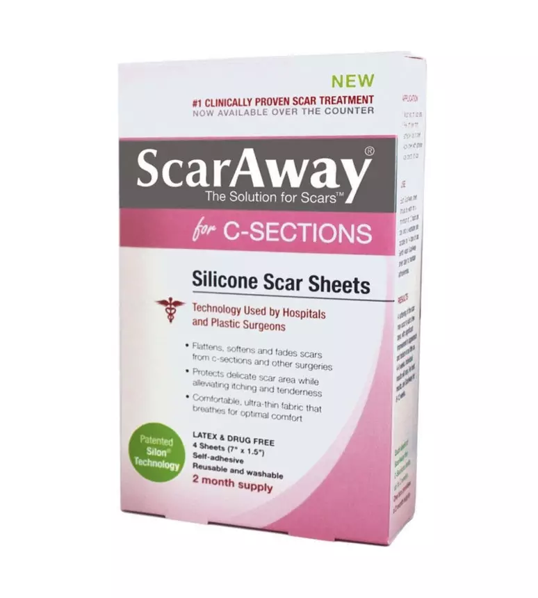 ScarAway للمقاطع C ، صفائح الندبات من السيليكون