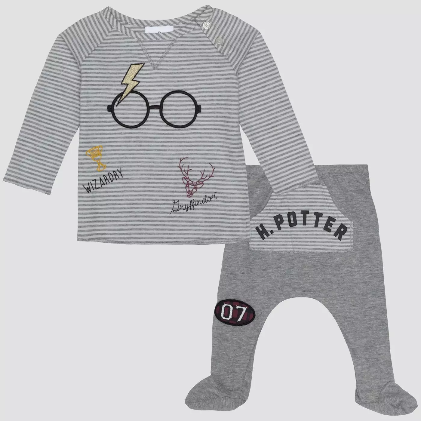 Harry Potter Langarm-T-Shirt und Jogginghose mit Fuß