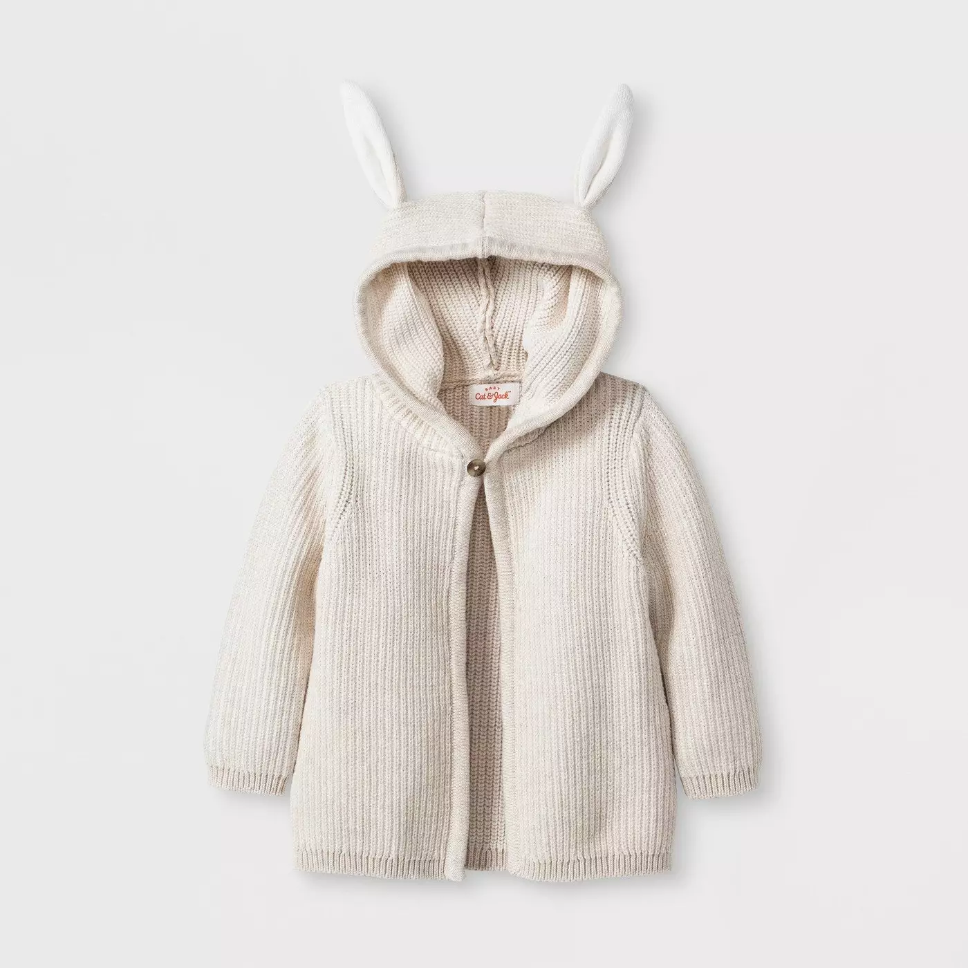 Sweater Cardigan nwere ntị Bunny