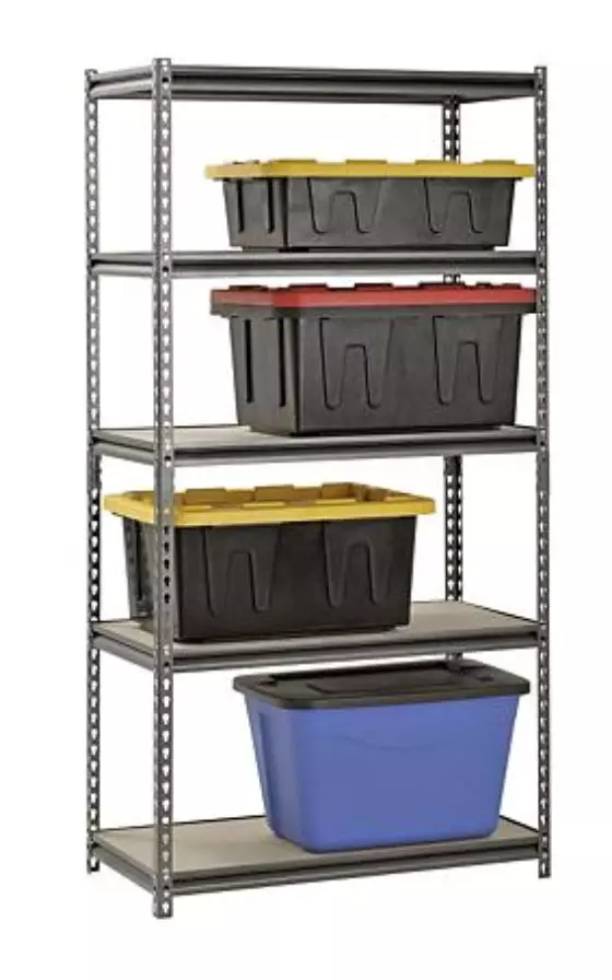 عضلات ريڪ 5-شيلف Heavy-Duty Steel Shelving