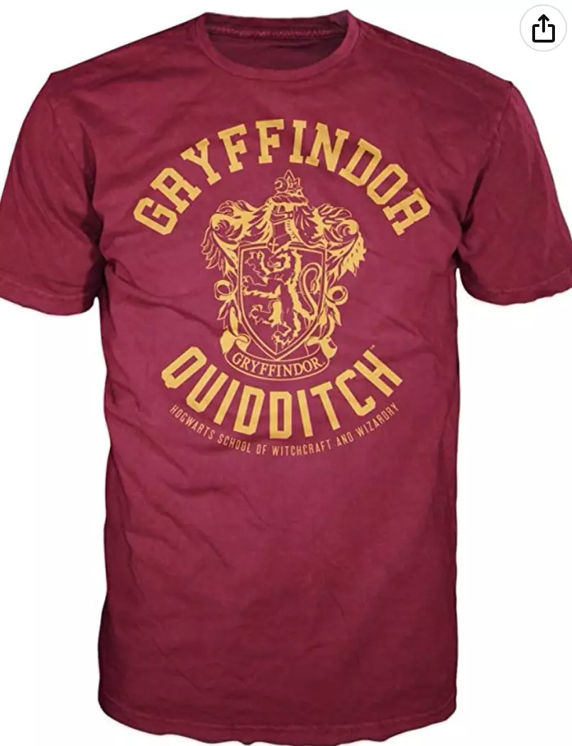 Harry Potter Gryffindor Quidditch Neeg Laus T-Shirt Liab