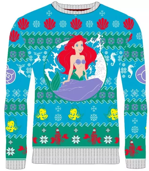 The Little Mermaid: Bagian tina Liburan Anjeun Knitted Christmas Sweater