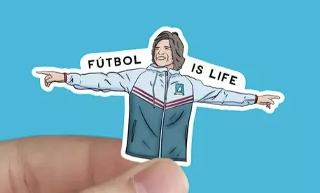 Futbol ass Liewen Ted Lasso Sticker ass e super Ted Lasso Kaddo