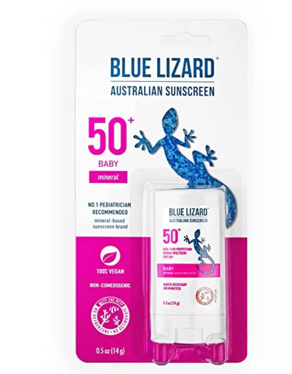 BLUE LIZARD Mineral Sunscreen Stick með Zink Oxide SPF 50+